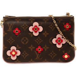 Louis Vuitton Hobo Bags - Monogram Blooming Flowers Double Zip Pochette - Gr. unisize - in Braun - f&uuml;r Damen