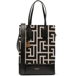 Balmain Hobo Bags - Maxi Monogram Jacquard North South Shopping Tote - Gr. unisize - in Braun - f&uuml;r Damen