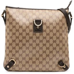 Gucci Hobo Bags - GG Crystal Abbey D Ring Crossbody - Gr. unisize - in Braun - f&uuml;r Damen