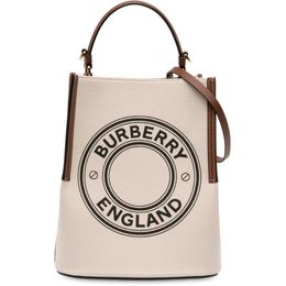 Burberry Hobo Bags - Small Canvas Logo Peggy Bucket Bag - Gr. unisize - in Braun - f&uuml;r Damen