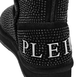 Philipp Plein Stiefeletten - Stiefel Mid Flat Verziert - Gr. 36 (EU) - in Schwarz - f&uuml;r Damen