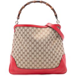 Gucci Hobo Bags - GG Canvas Bamboo Diana Satchel - Gr. unisize - in Braun - f&uuml;r Damen