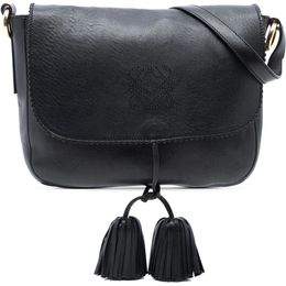 Loewe Hobo Bags - Leather Anagram Tassel Crossbody - Gr. unisize - in Schwarz - f&uuml;r Damen