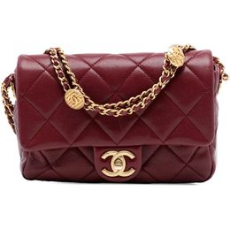Chanel Hobo Bags - Mini Quilted Caviar Twist Your Buttons Flap - Gr. unisize - in Rot - f&uuml;r Damen