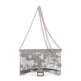 Balenciaga Crossbody Bags - Hourglass Wallet on Chain - Gr. unisize - in Silber - f&uuml;r Damen