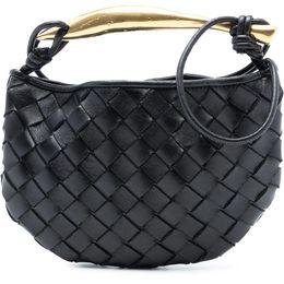 Bottega Veneta Hobo Bags - Baby Lambskin Intrecciato Sardine - Gr. unisize - in Schwarz - f&uuml;r Damen