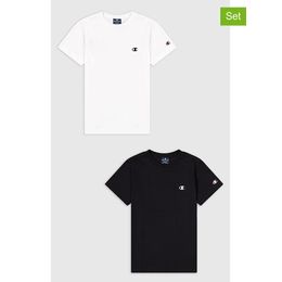 Champion 2er-Set: Shirt in Schwarz/ Wei&szlig; in Schwarz/ Wei&szlig; - 39% | Gr&ouml;&szlig;e 134/140 | Kinder-oberteile