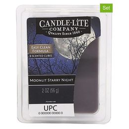 CANDLE-LITE 2er-Set: Duftwachs "Moonlight Starry Night" in Grau - 2x 56 g - 53% | Kerzen-vasen