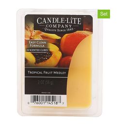 CANDLE-LITE 2er-Set: Duftwachs "Tropical Fruit Medley" in Gelb - 2x 56 g - 53% | Kerzen-vasen