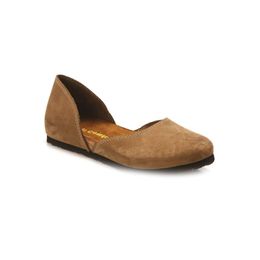 Comfortfusse Leder-Ballerinas in Sand - 65% | Gr&ouml;&szlig;e 38 | Damen-ballerinas