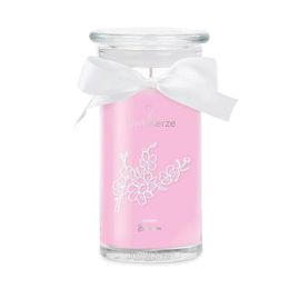 Juwelkerze Duftkerze mit Ohrringen "Cherry Blossom" - 400 g - 51% | Kerzen-vasen