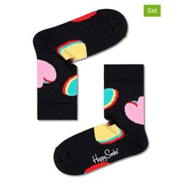 Happy Socks 2er-Set: Socken in Schwarz - 66% | Größe 22-24 | Babysocken-strumpfhosen