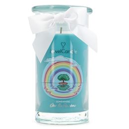 Juwelkerze Duftkerze mit Halskette "Somewhere Over The Rainbow" - 400 g - 60% | Kerzen-vasen