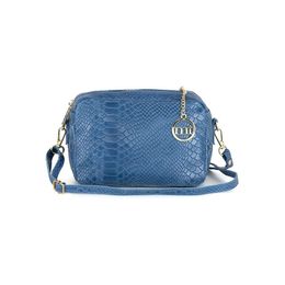 Mia Tomazzi Leder-Umhängetasche in Blau - (B)21 x (H)14 x (T)8 cm - 65% | Damen-taschen