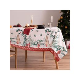 Mint Rugs Tischdecke "Christmas Yule" in Weiß/ Rot/ Grün - 64% | Größe 155x300 cm |