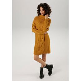 Aniston Strickkleid in Camel - 76% | Größe 42 | Damen-kleider