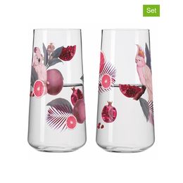 Ritzenhoff 2er- Set: Trinkgl&auml;ser "Sommersonett" in Pink - 610 ml - 16% | Gedeckter-tisch