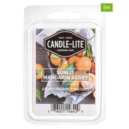 CANDLE-LITE 2er-Set: Duftwachs "Mandarin Berry" in Orange - 2x 56 g - 38% | Kerzen-vasen