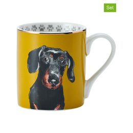 Mikasa 2er-Set: Tassen "Dashchund" in Gelb/ Schwarz - 280 ml - 10% | Gedeckter-tisch