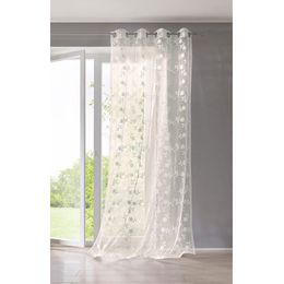 HEINE HOME Dekostore in Creme - 60% | Gr&ouml;&szlig;e 245x140 cm | Gardinen-vorhaenge