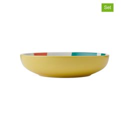 Mikasa 2er-Set: Pastaschalen in Gelb/ T&uuml;rkis - (H)5 x &Oslash; 21 cm - 11% | Gedeckter-tisch