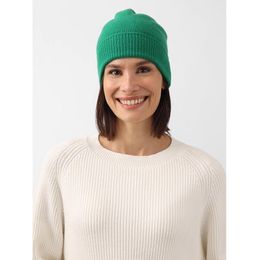 Zwillingsherz Kaschmir-Beanie in Gr&uuml;n - 43% | Damen-muetzen-caps
