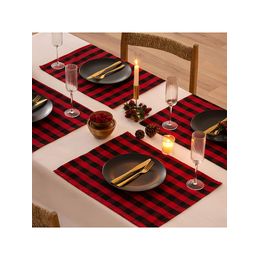 Mint Rugs 2er-Set: Tischsets "Christmas Xenia" in Rot/ Schwarz - (L)50 x (B)40 cm - 64% | Größe 50x40 cm |