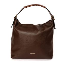Mia Tomazzi Leder-Schultertasche ''Ferrucci'' in Braun - (B)37 x (H)33 x (T)15,5 cm - 76% | Damen-taschen