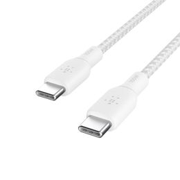 Belkin USB-Kabel »BOOST CHARGE USB-C/USB-C Kabel, bis 100 W, 3m« USB Typ C 300 cm Weiß USB-C auf USB-C Anschluss