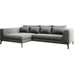 Home Affaire Ecksofa &raquo;Cross, mit softem Sitz, L-Form, wendbare Zierkissen, Breite 284 cm&laquo; Couch mit vielen Kissen, stylische Kreuznaht, elegante 