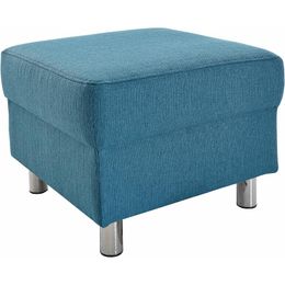 Home Affaire Hocker &raquo;Jamie&laquo; blau Microfaser PRIMABELLE (100% Polyester);Struktur fein ( 100% Polyester);Struktur grob ( 100% Polyester);Luxus-