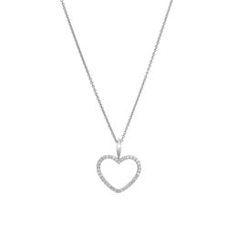 Lyomi Herren LYOMI Kette mit Anh&auml;nger &raquo;585/- Wei&szlig;gold 36 synth. Diam. 0,24ct.&laquo;