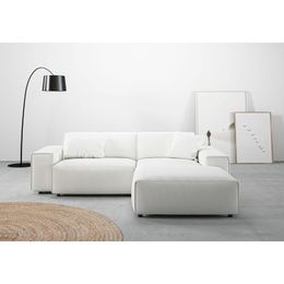 Home Affaire Ecksofa &raquo;Glimminge L-Form auch in Breitcord, Feincord + Easy care-Bezug,&laquo; Breite 234, Zierkissen wei&szlig; 100% Polyester