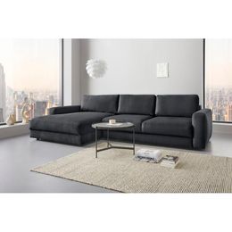 Home Affaire Ecksofa »Bloomfield, bequem und elegant, OTTOs Choice, Breite 303cm, L-Form« wahlweise mit Bettfunktion und Bettkasten anthrazit