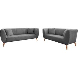 Home Affaire Polstergarnitur &raquo;Colori&laquo; Set, 3-Sitzer und 2-Sitzer, 2 Stk. tlg. auch als Loveseat erh&auml;ltlich grau 100% Polyester
