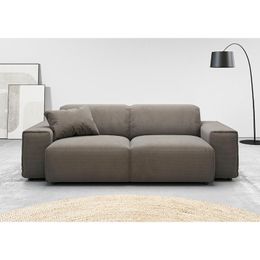 Home Affaire 2,5-Sitzer &raquo;Glimminge auch in Breitcord, Feincord + Easy care-Bezug&laquo; besondere Kedern&auml;hte, Zierkissen grau 95% Polyester, 5% Nylon