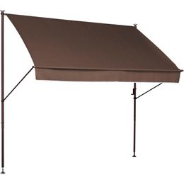 ANGERER FREIZEITMÖBEL Klemmmarkise »Style« BxH: 300 x 225-275 cm, Ausfall 150 cm braun