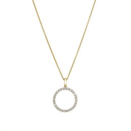 Lyomi Herren LYOMI Kette mit Anh&auml;nger &raquo;585/-Gelbgold 25 synth. Diam. 0,51ct.&laquo;