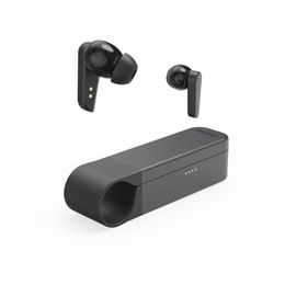 Hama Bluetooth-Kopfhörer »Bluetooth Kopfhörer (TWS Wireless Headset, kabellos, In-Ear, ENC, App)« Schwarz Handliches Ladecase fürs...