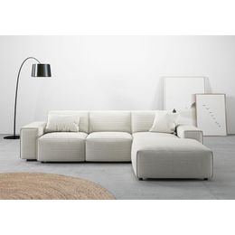 Home Affaire Ecksofa &raquo;Glimminge L-Form auch in Breitcord, Feincord + Easy care-Bezug,&laquo; Breite 264, Zierkissen silber 100% Polyester