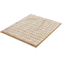 Kleine Wolke Badematte &raquo;Dottino&laquo; H&ouml;he 15 mm rutschhemmend beschichtet fu&szlig;bodenheizungsgeeignet Badteppich, modernes 2 farbiges Design beige Polyester