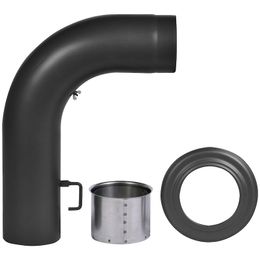 FIREFIX Ofenrohr Set, gezogen, Stahlblech schwarz