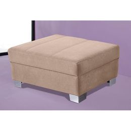 Home Affaire Hocker &raquo;Anzio&laquo; passend zur Serie "Anzio" beige Primabelle -Microfaser aus 100% Polyester;NaturLEDER, das handschuhweiche Rindsleder in 