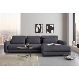 Home Affaire Ecksofa »Bloomfield, bequem und elegant, OTTOs Choice, Breite 303cm, L-Form« wahlweise mit Bettfunktion und Bettkasten graphite