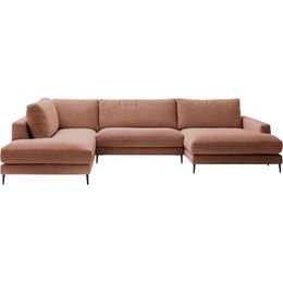 Home Affaire Wohnlandschaft »Downtown XXL B/T/H: 341/223/84 cm Loungemöbel zum Relaxen« weicher Sitzkomfort, Cord-Bezug, weicher Sitzkomfort U-Form...