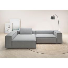 Home Affaire Ecksofa &raquo;Watertown, moderne XXL L-Form, 306 cm breit&laquo; Komfortabel mit tiefer Sitzfl&auml;che &ndash; ideal f&uuml;r gro&szlig;e Wohnr&auml;ume grau 100% Polyester