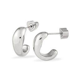 Copenhagen Studios Paar Creolen &raquo;Schmuck Geschenk Edelstahl Ohrring Organics&laquo; edelstahlfarben Modische Ohrringe mit organischen Design