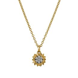 Lyomi Herren LYOMI Kette mit Anh&auml;nger &raquo;585/- GG/WG 7 synth. Diam. 0,14ct.&laquo;