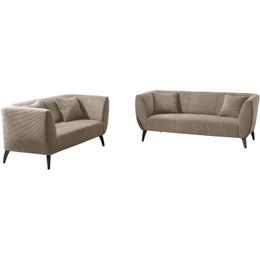 Home Affaire Polstergarnitur &raquo;Colori&laquo; Set, 3-Sitzer und 2-Sitzer, 2 Stk. tlg. auch als Loveseat erh&auml;ltlich grau 100% Polyester