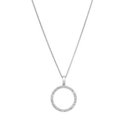 Lyomi Herren LYOMI Kette mit Anh&auml;nger &raquo;585/- Wei&szlig;gold 25 synth. Diam. 0,68ct.&laquo;